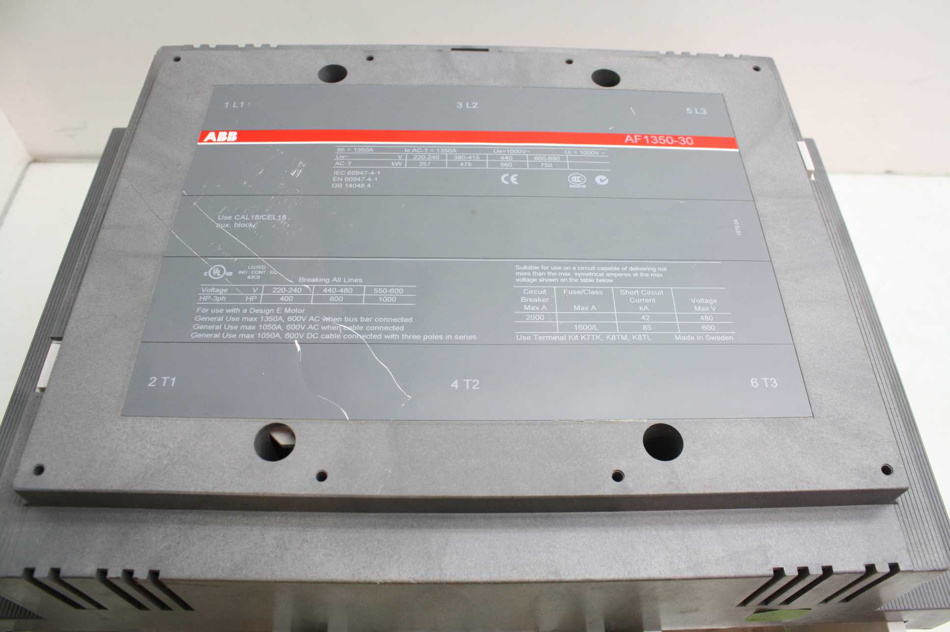 ABB AF1350-30 Contactor 100-250V DC Coil 1350A / 1000V DC / AF135030 ...